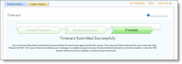 Submitting Your Timecard For Electronic Approval